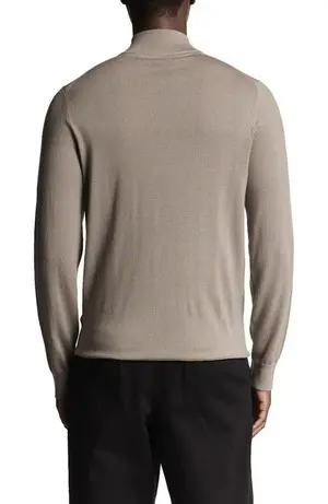 LYLE & SCOTT Merino Quarter Zip Sweater - Cinder