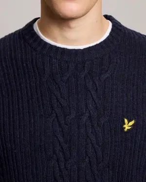 LYLE & SCOTT Ribbed Cable Knit Long Sleeve Sweater