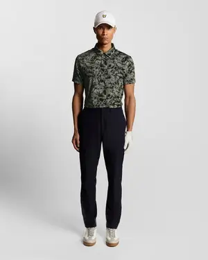 LYLE & SCOTT Golf Digital Floral Polo Shirt - Jet Black