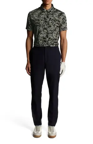 LYLE & SCOTT Golf Digital Floral Polo Shirt - Jet Black