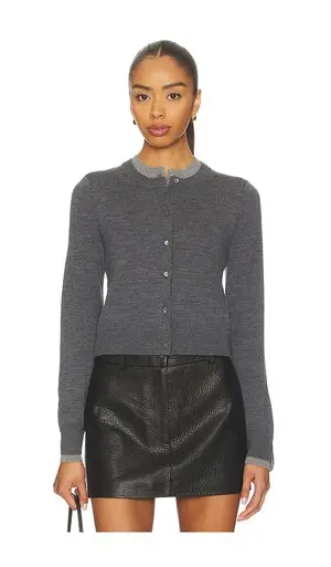 Rokh Layered Wool Cardigan - Grey