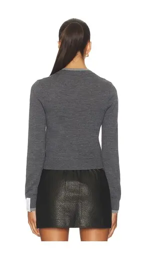 Rokh Layered Wool Cardigan - Grey
