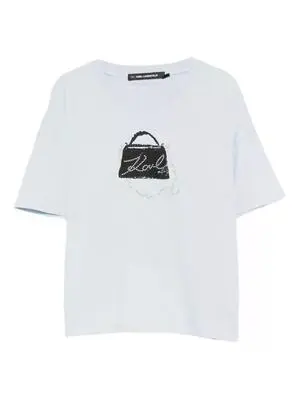 Karl Lagerfeld Graphic-print Short-sleeve T-shirt - Blue