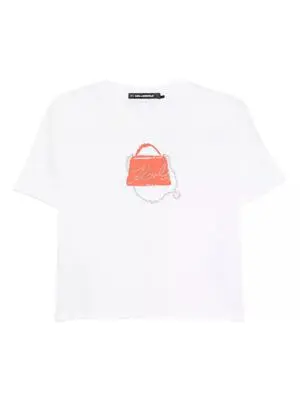Karl Lagerfeld Graphic-print Cotton T-shirt - White