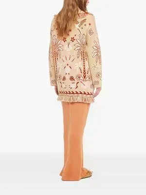 Alanui Fringed Cardigan-coat - Neutrals