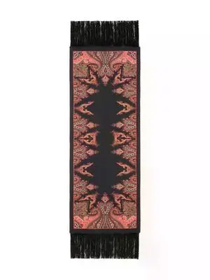 Etro Geometric Silk Scarf - Black
