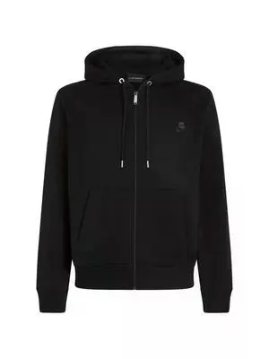 Karl Lagerfeld Kameo Zip Up Hoodie - Black