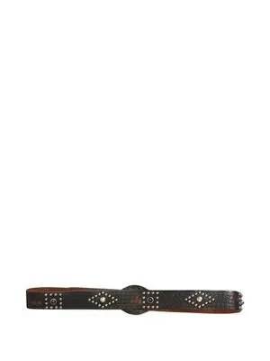 Ralph Lauren Studded Leather Belt - Black