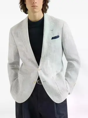 Brunello Cucinelli Linen Patch-pockets Blazer