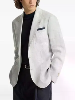 Brunello Cucinelli Linen Patch-pockets Blazer