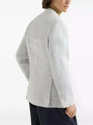 Brunello Cucinelli Linen Patch-pockets Blazer