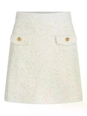 Karl Lagerfeld Bouclé Mini Skirt - Neutrals