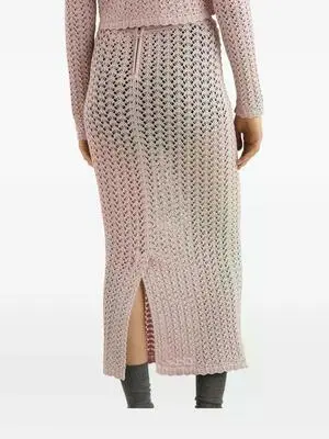 Dolce & Gabbana Openwork Midi Skirt With Slit
