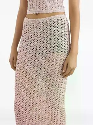 Dolce & Gabbana Openwork Midi Skirt With Slit