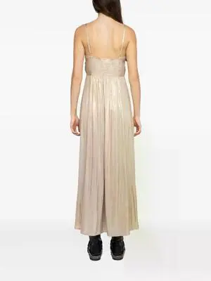 Zadig&Voltaire Ruched Satin Maxi Dress - Neutrals