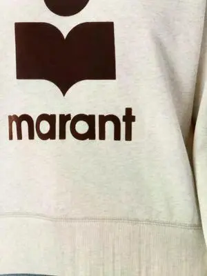 MARANT ETOILE Logo Crew Neck Sweatshirt - Neutrals