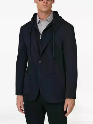 Boggi Milano B Jersey Hooded Blazer With Detachable Gilet