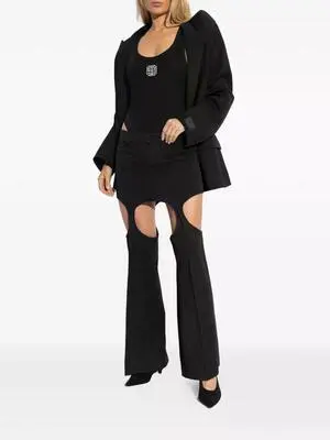 Vetements Logo-embroidered Bodysuit - Black