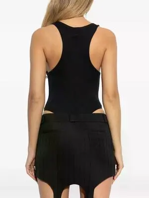 Vetements Logo-embroidered Bodysuit - Black