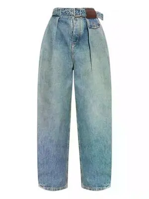 Loewe Pleated Jeans With Belt