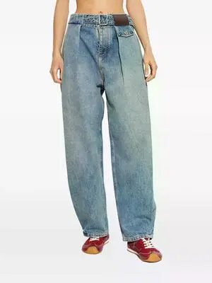 Loewe Pleated Jeans With Belt