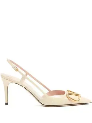 Valentino Garavani Vlogo Crocodile Effect Slingback Pumps