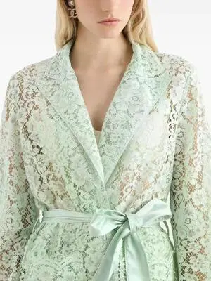 Dolce & Gabbana Lace-detail Belted Jacket