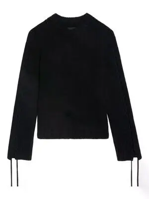 Zadig&Voltaire Malty Sleeve Tie Sweater - Black