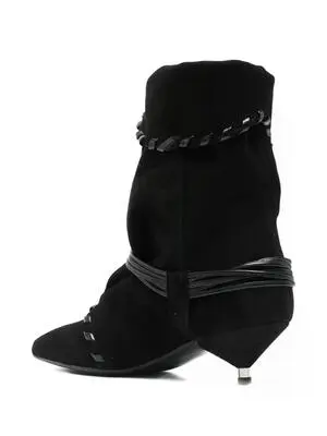 GISEL MOIRE Ariel Woven Strap Boots