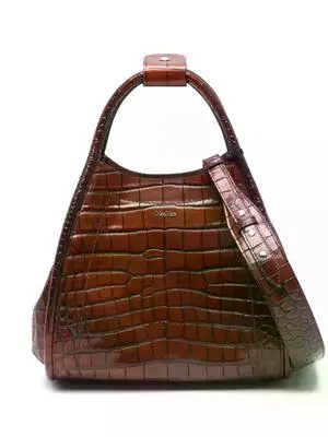 Max Mara Embossed Croc Effect Tote