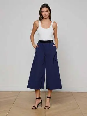 L'Agence Shoda Cropped Wide-leg Pants