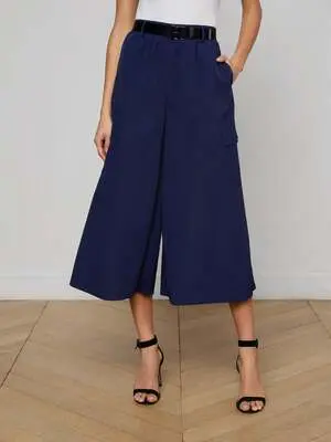 L'Agence Shoda Cropped Wide-leg Pants