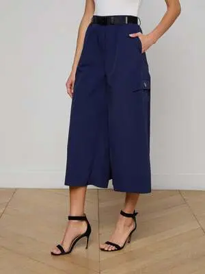 L'Agence Shoda Cropped Wide-leg Pants