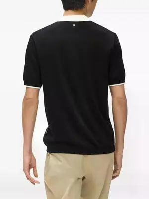 Karl Lagerfeld Contrast-collar Half-zip Polo Shirt