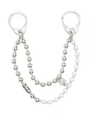 Alexander McQueen Skull Charm Double Chain - Silver