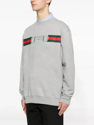 Gucci Striped Crew-neck Sweatshirt