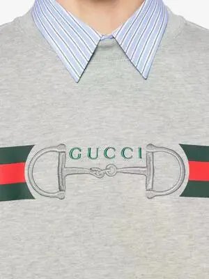Gucci Striped Crew-neck Sweatshirt