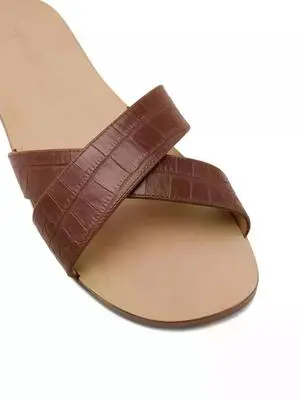 Marsèll Sottile Embossed Crossover Sandals - Brown