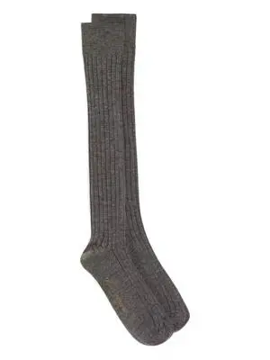 Dolce & Gabbana Ribbed Over-the-knee Socks - Grey