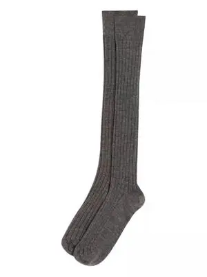 Dolce & Gabbana Ribbed Over-the-knee Socks - Grey