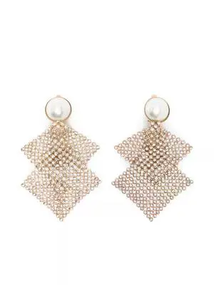 Rosantica Frizz Embellished Clip-on Earrings - Gold