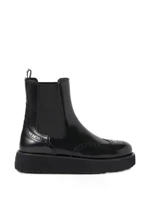 Miu Miu Brogue-detail Leather Boots