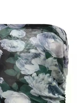 Stella McCartney Floral Strapless Midi Dress - Black