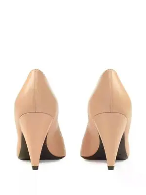 SERGIO ROSSI Leather Open-toe Pumps