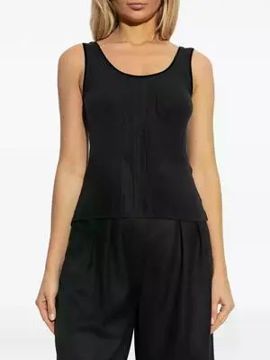 FRAME Ribbed Top - Black