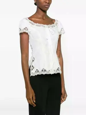 Ermanno Scervino Lace-trimmed Blouse