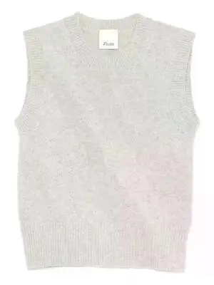 ALLUDE Sleeveless Knitted Top - Grey