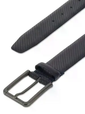 Boggi Milano Printed Leather Belt - Blue