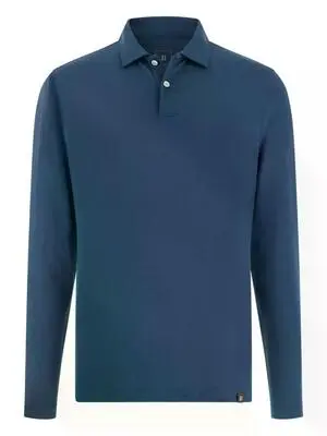 Boggi Milano Appliquéd Pique Polo Shirt - Blue