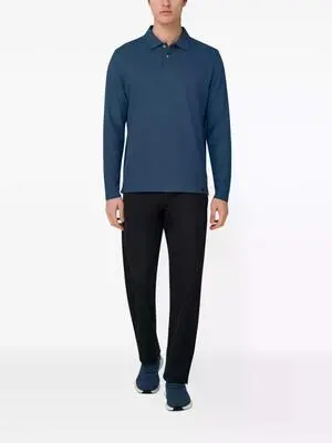 Boggi Milano Appliquéd Pique Polo Shirt - Blue